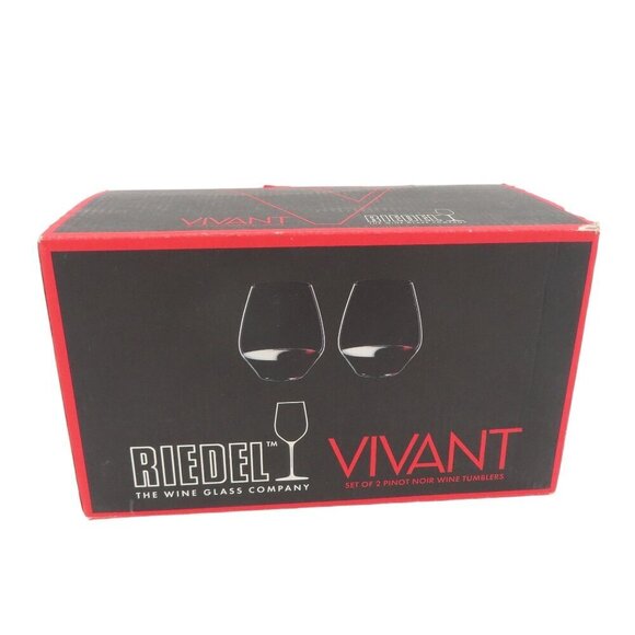 Riedel | Dining | Riedel Vivant 2 Pinot Noir Wine Tumblers Stemless 8oz ...